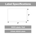 4" x 6" Thermal Transfer Labels, Yellow Color Shipping Coding Labels ...