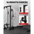 Wall Mount LAT Pulldown Machine, Cable Machine with 16 Adjustable ...