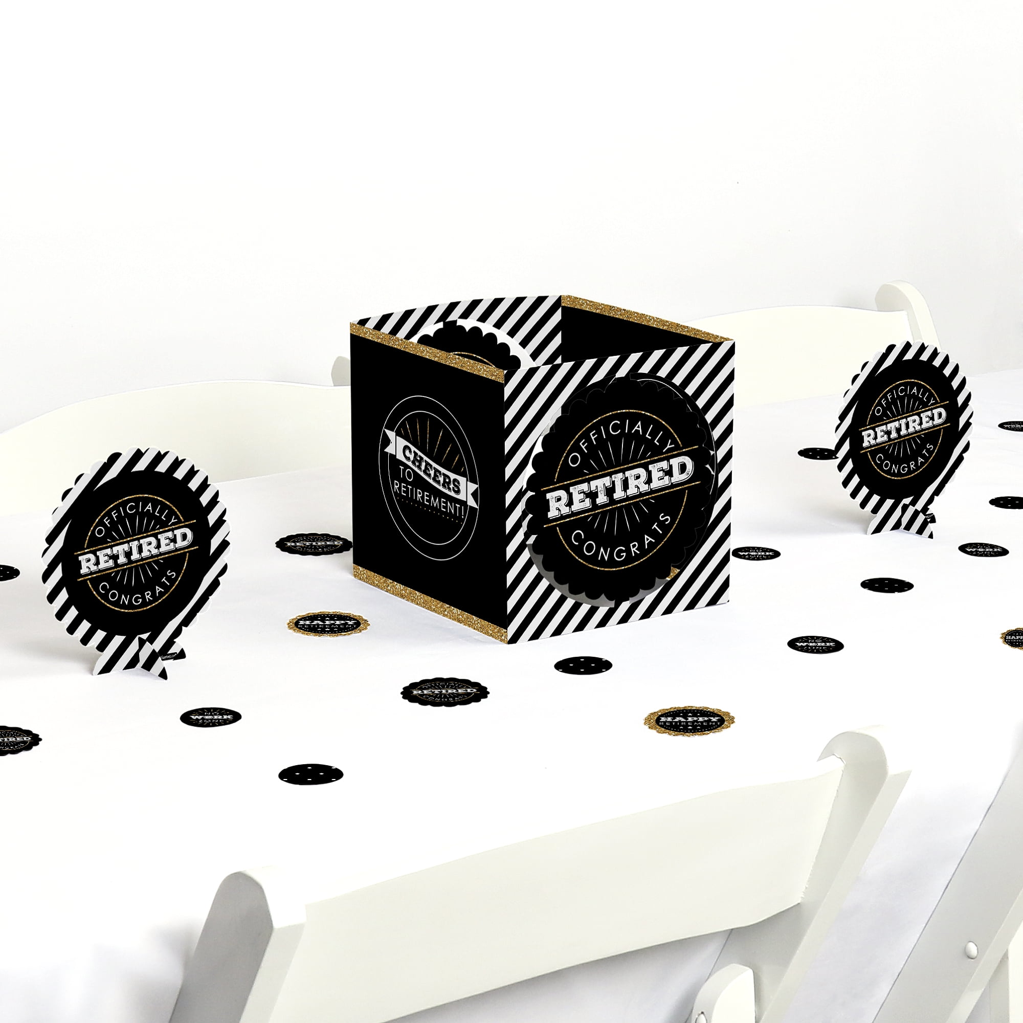 Happy Retirement - Retirement Party Centerpiece & Table Decoration Kit ...