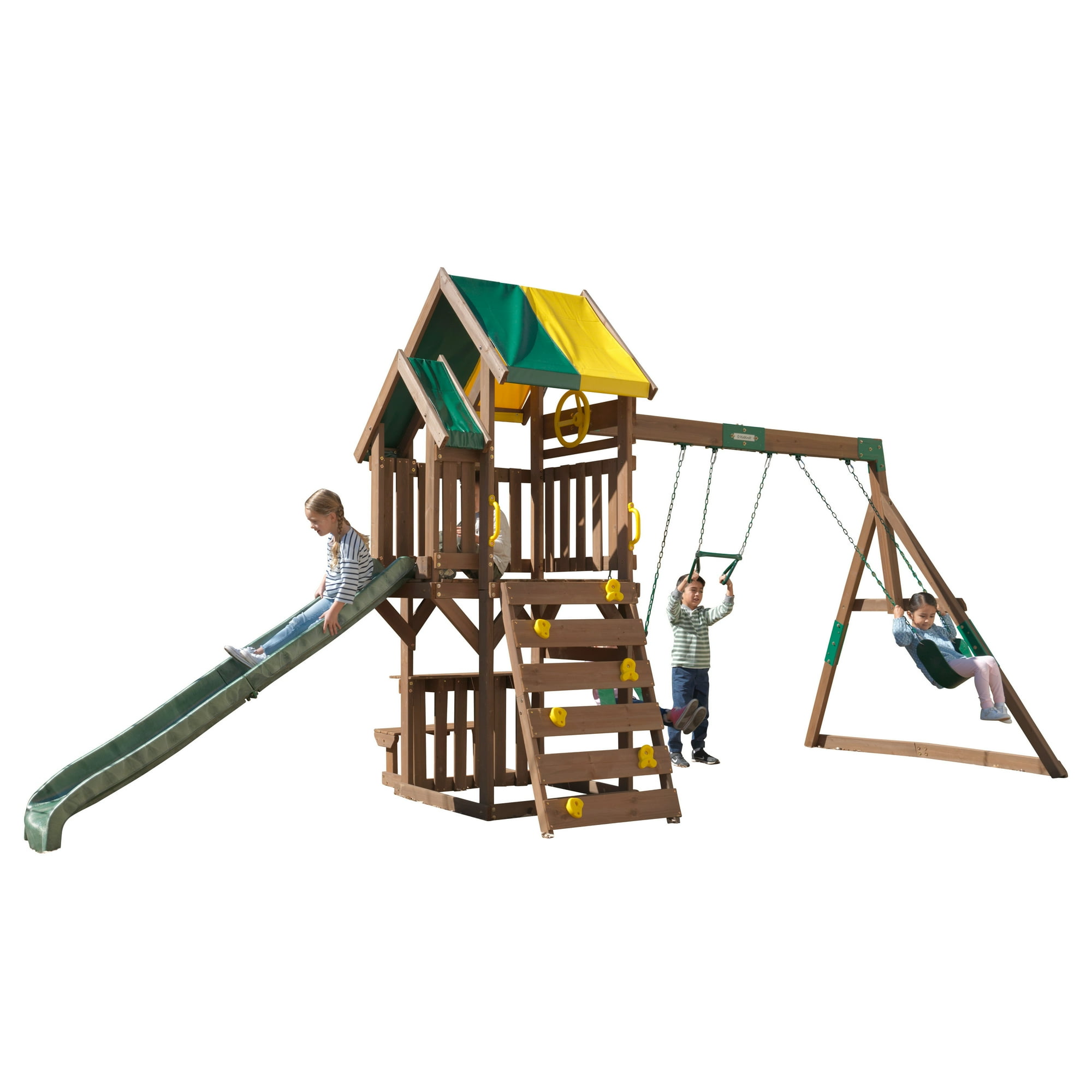 KidKraft Arbor Crest Deluxe Swing Set Wooden – 456411305 – eX-tremes