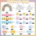 Knana 39Pcs Rainbow Cake Topper Decorations Flower Boho Toppers ...