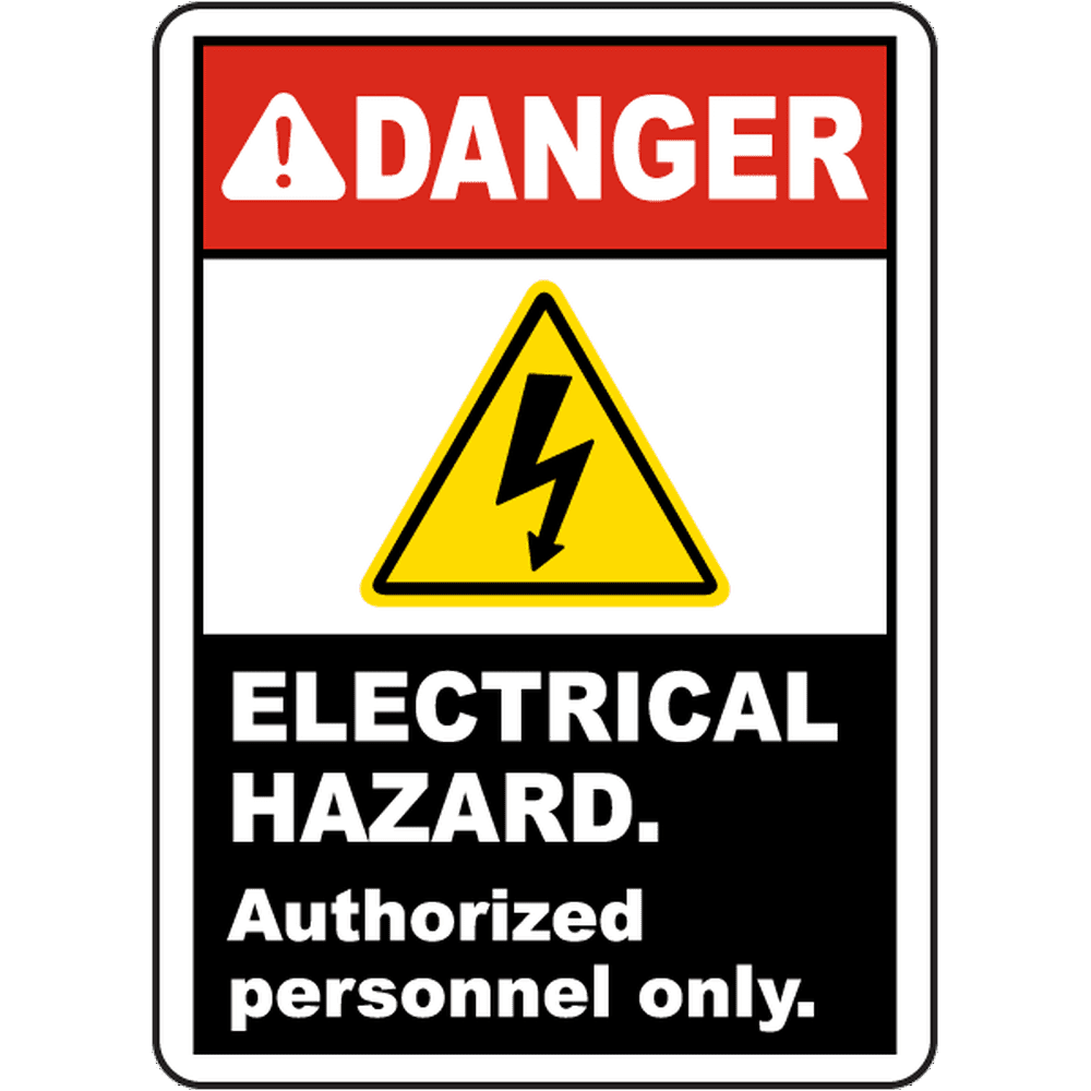 Electrical Hazard Authorized Only Safety Notice Signs For Work Place ...