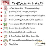 Fujifilm Instax Mini 12 Instant Camera with Prints, Case & Accessory ...