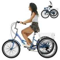 ABORON 20/24/26 Inch Adult Folding Tricycle with Big Basket, Adults ...