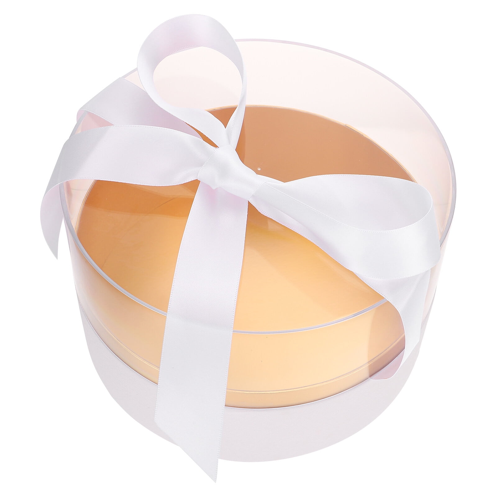 Clear Acrylic Flower Box Round Gift Flower Arrangements Box Preserved ...