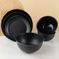 YaoZQ Large Pho Noodle Bowl Deep Black Plastic Soup Basin Unbreakable ...