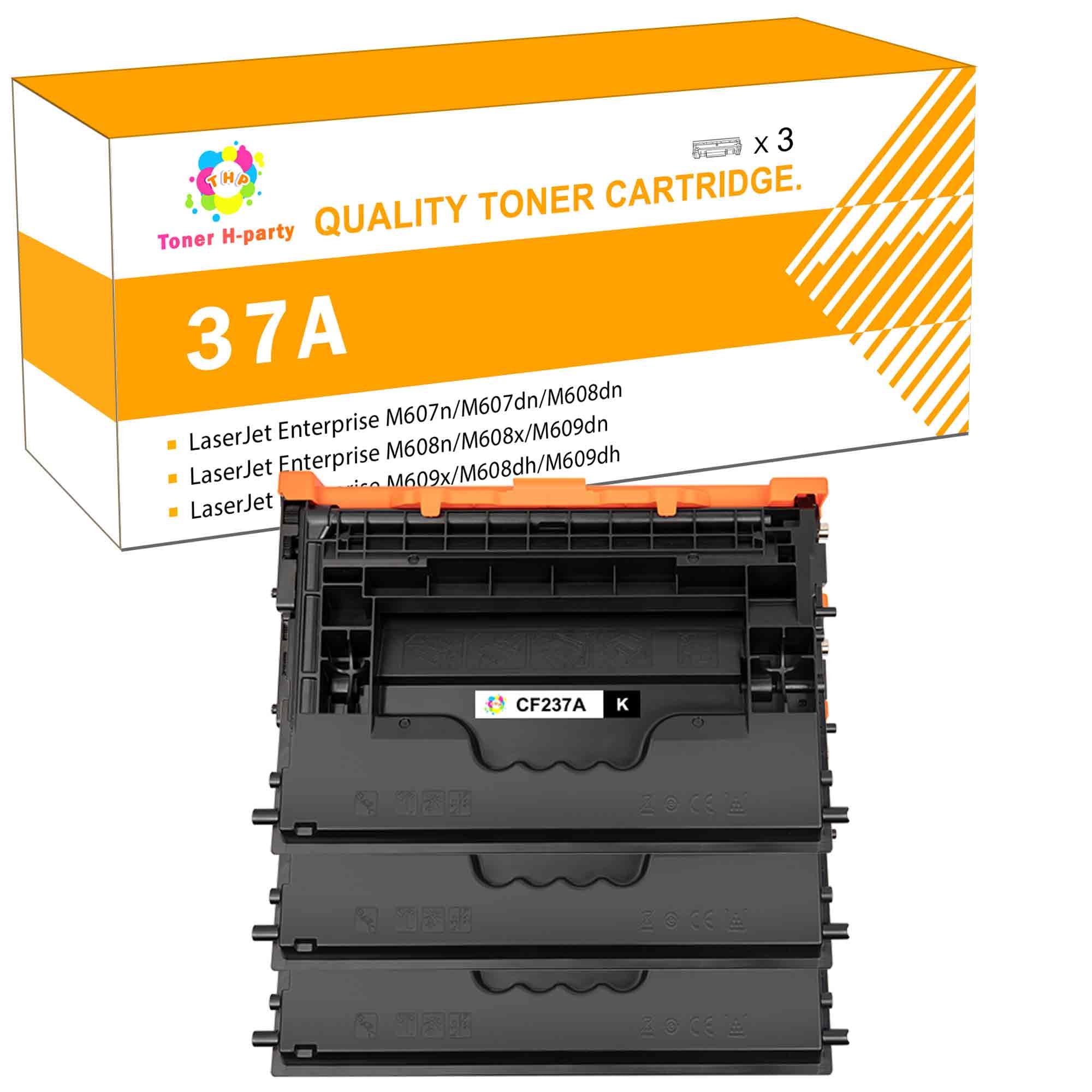Toner H-Party 3-Pack Compatible 37A Toner Cartridge for HP 37A CF237A ...