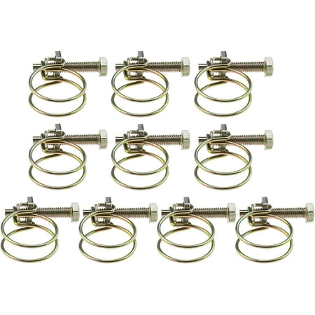 SHARKDOOK 10x Adjustable Double Clamp Hose Clamps 34-38mm Pipe Clamp ...