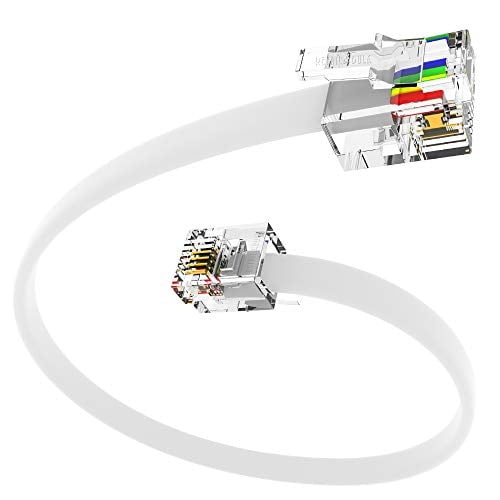 (3 Pack) 6 Inch Short Telephone Cable RJ11 Male to Male, 6P4C Phone ...