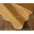 Yellow Trim Scallop - Jute Rug, Scalloped Rug, Jute Scalloped Rug ...