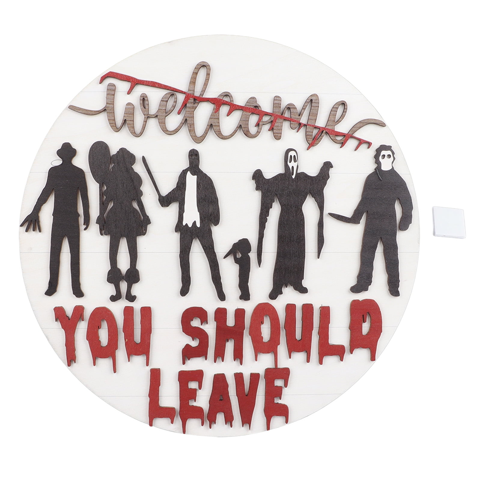 Horror Welcome Sign 3D Horror Movie Welcome Sign Halloween Decorations ...