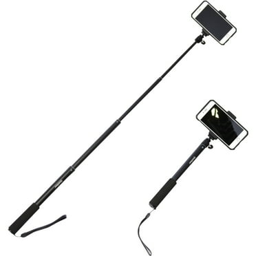 onn Wireless Selfie Stick with Smartphone Cradle, GoPro Mount and ...