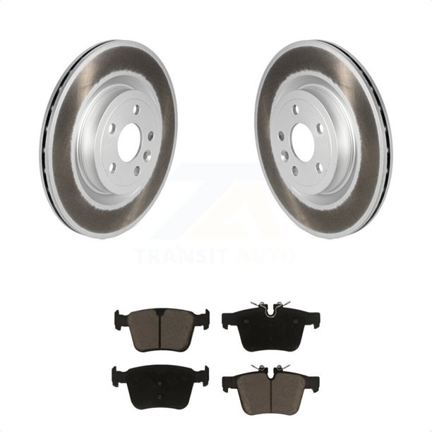 Transit Auto - Rear Coated Disc Brake Rotors And Ceramic Pads Kit For ...