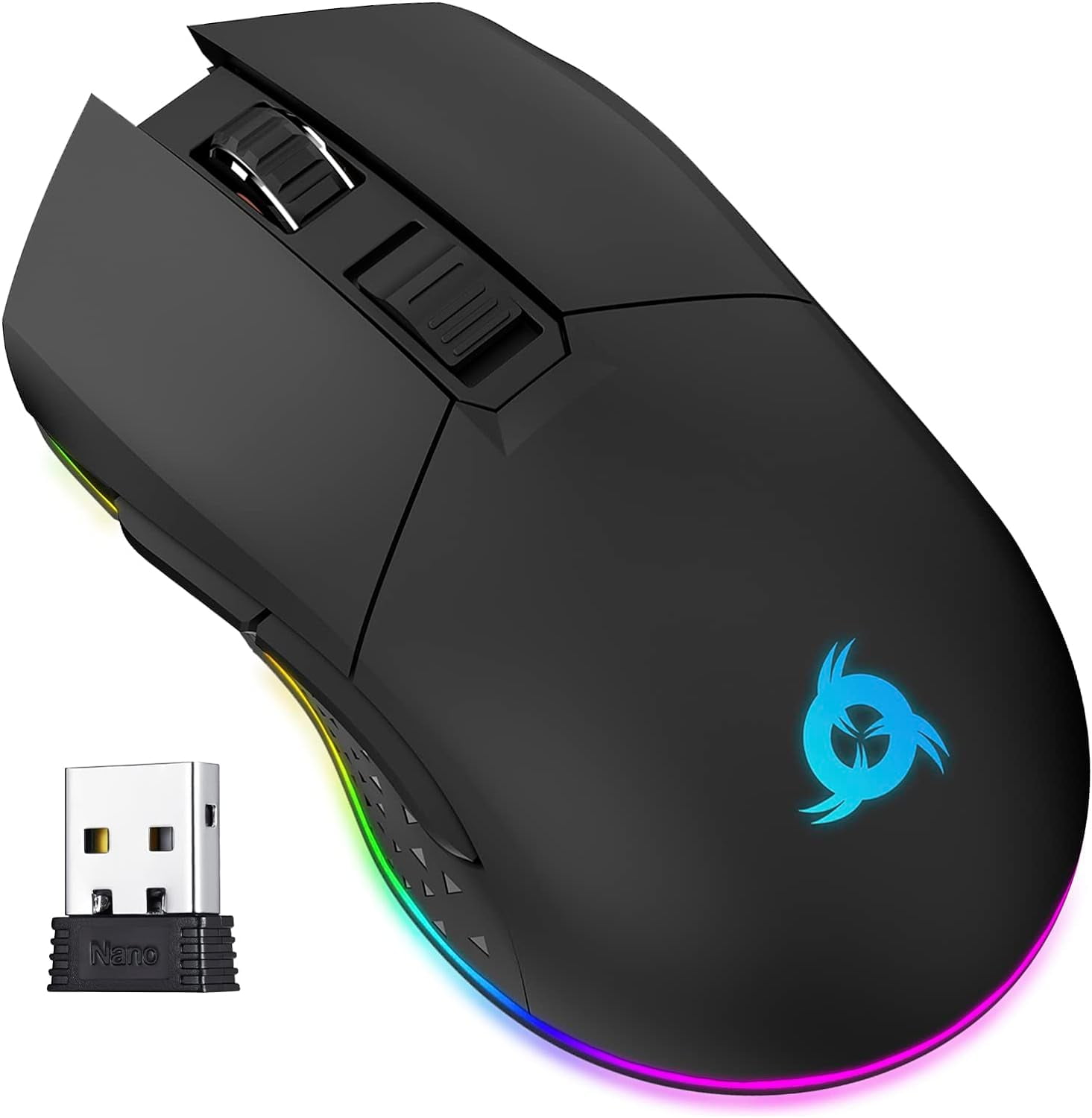 ERDS-Blaze Rechargeable Wireless Gaming Mouse RGB - High-Precision ...
