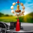 Artisan-Carved Boxwood Auto Ornament, Buddhist Blessing Charm for ...