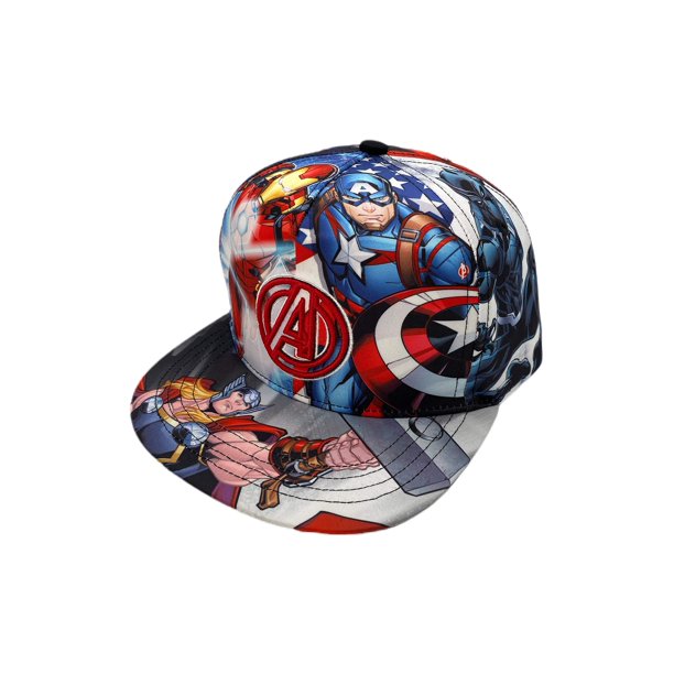 Marvel Avengers Flat Brim Twill Cap, Boys Adjustable Baseball Hat, Ages ...
