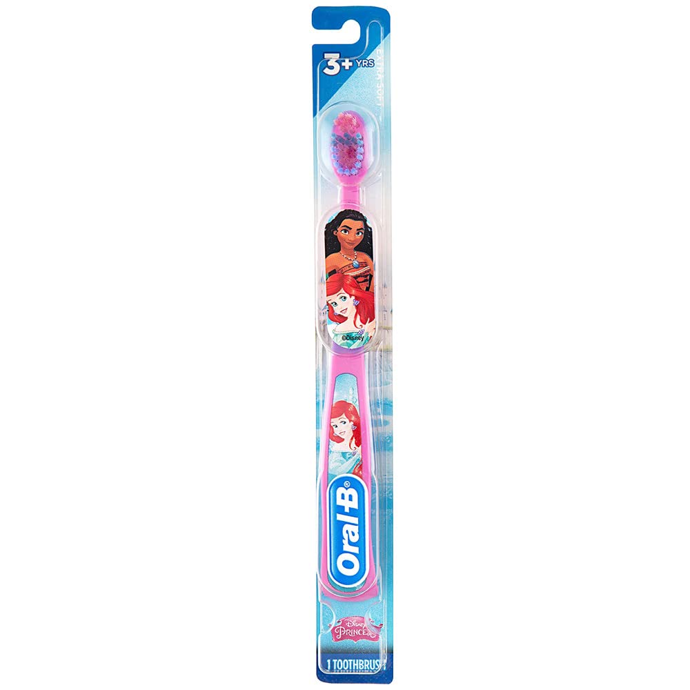 Oral-B Princess Toothbrush for Little Girls, Children 3+, Extra Soft ...