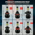 2pcs Headlight LED Bulb Light Lamp 9005/HB3 9006/HB4 9007 H4 H7 H11 H13 ...