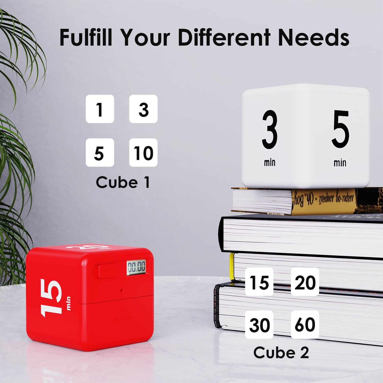 Buy WAVLINK Cube Timers Gravity Sensor Flip Timer Kitchen Timer Kids Timer Workout Timer and ...