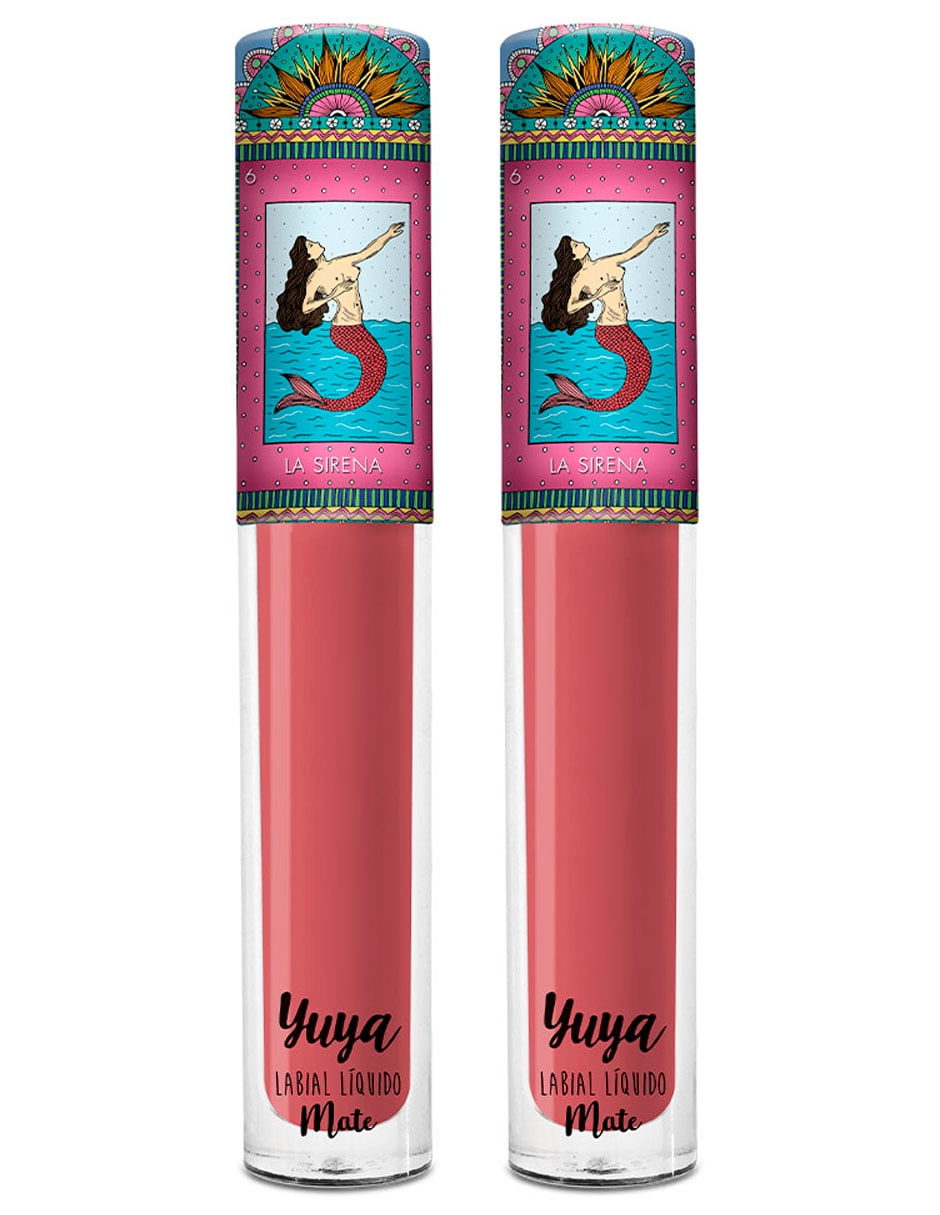 Yuya - Pack 2 Labiales Líquido con Acabado Mate "La Sirena" 3g c/u ...