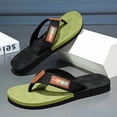 Color Block Printed Men's Flip Flops, Summer Non-slip Thong Sandals ...