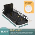 Compact Dish Drying Rack with Utensil Holder & Removable Drain Tray ...