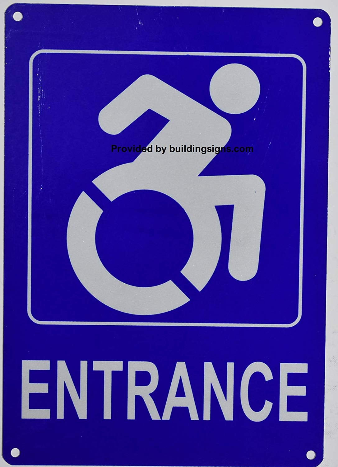 ACCESSIBLE Entrance Sign (Aluminium Reflective,Rust Free, Blue 7x10 ...