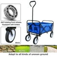 Collapsible Rolling Wagon Utility Cart w/ Wheels, Folding Canopy ...