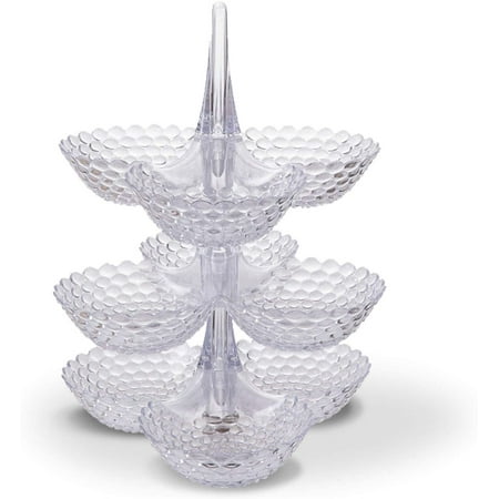 Stacked 3-Tier Bowls ,Stackable Multi-Layer Fruit Tray,Display Basket ...