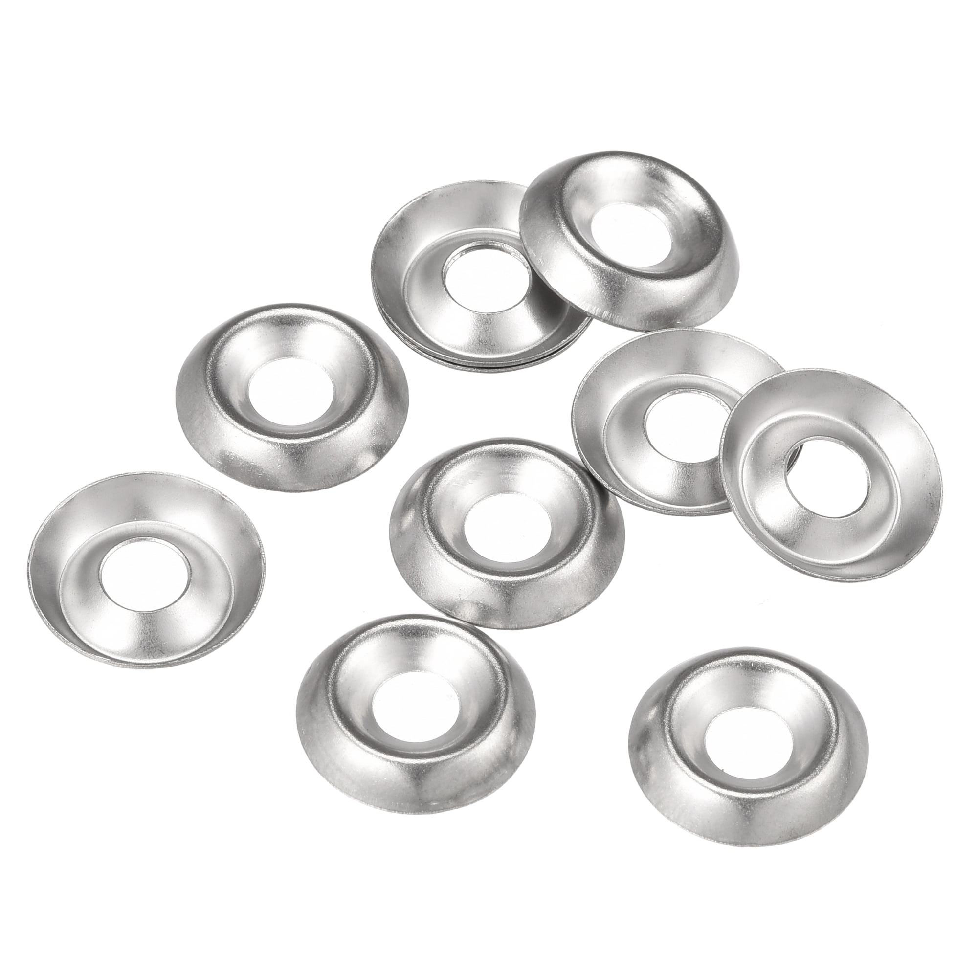 Uxcell #8 304 Stainless Steel Cup Washer Countersunk for Screw Bolt 50 ...