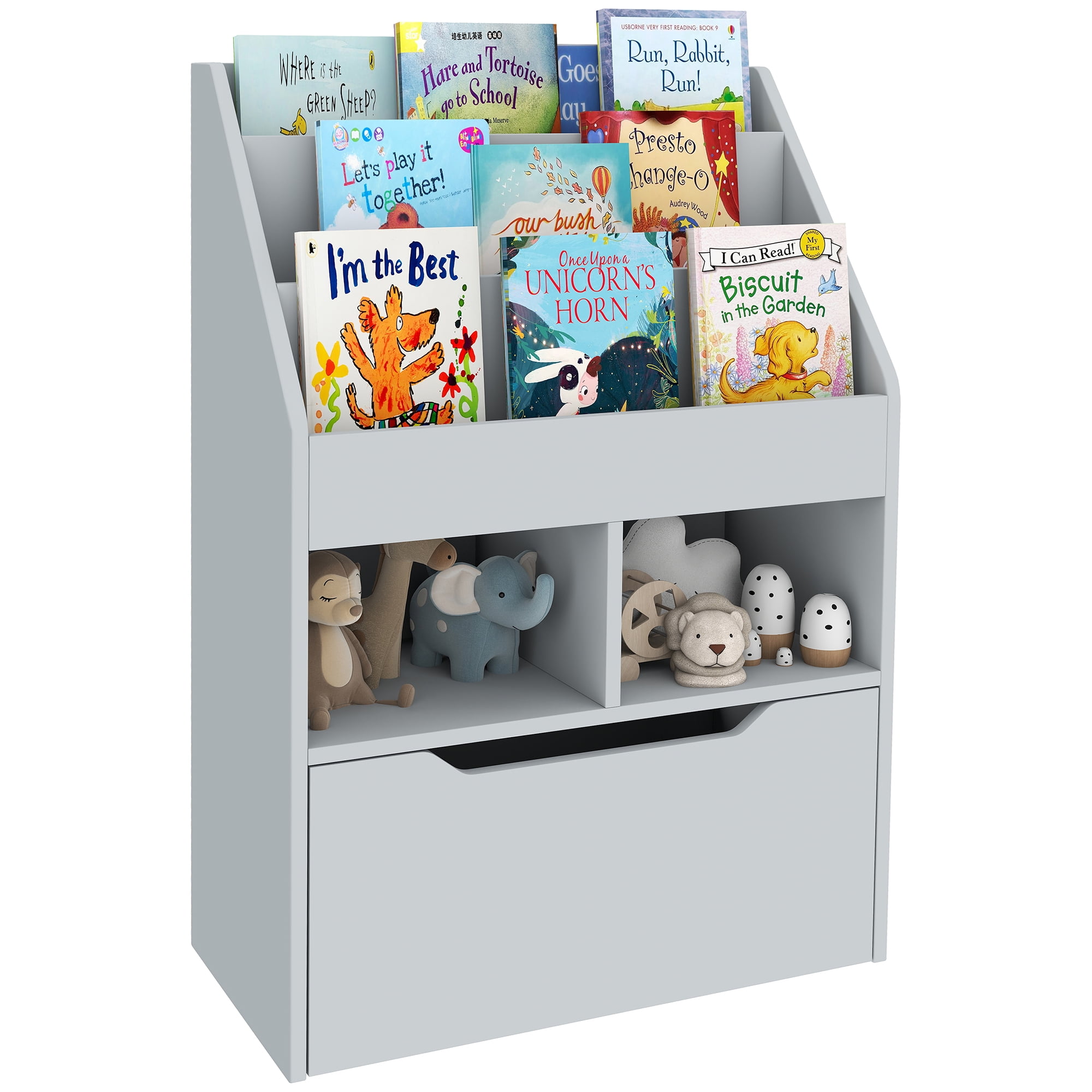 Click here for Homcom Kids Bookcase Multi-Shelf Rack Organizer Wi... prices