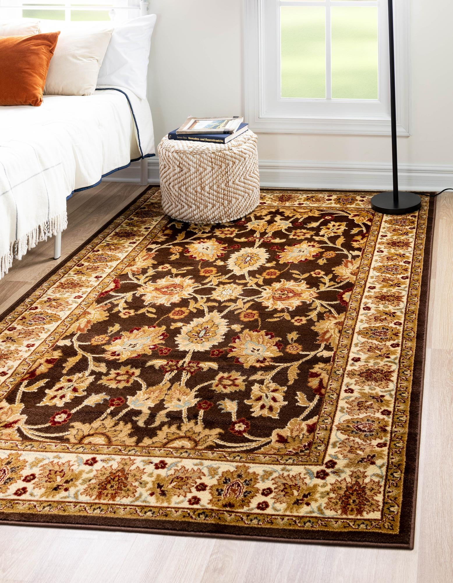 Rugs.com Aditi Collection Rug – 7' x 10' Brown Low Rug Perfect For ...