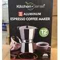 Kitchen Sense Polished Aluminum Espresso Maker 12 Cup - Walmart.com
