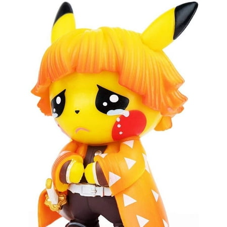 Demon Slayer Actions Figures Pikachu Cosplay Agatsuma Zenitsu Figure ...