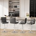 Homall Bar Stools Set of 2 Modern PU Leather Height Adjustable ...