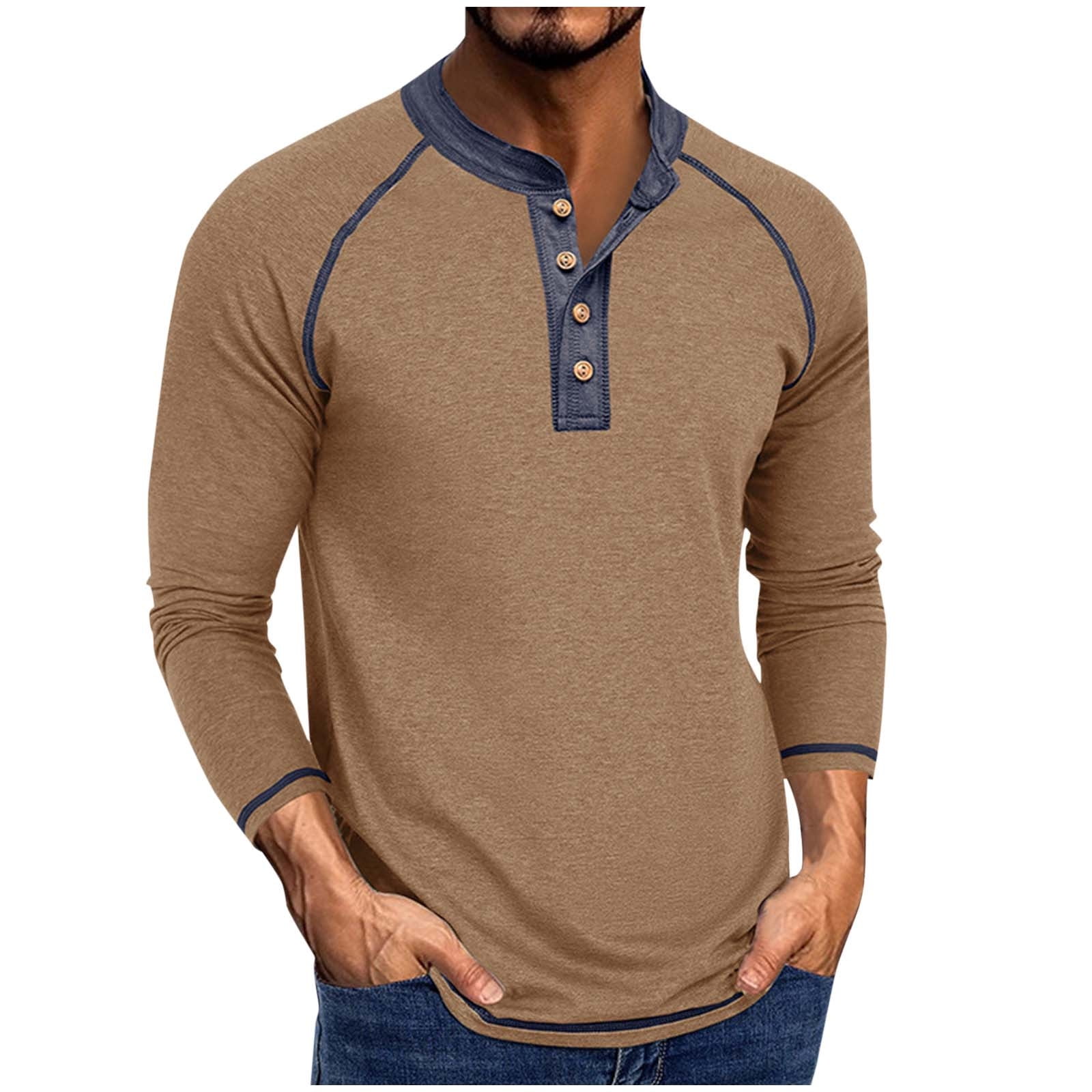 Click here for Hotojiny Mens Henley Shirts Fall Vintage Long Slee... prices