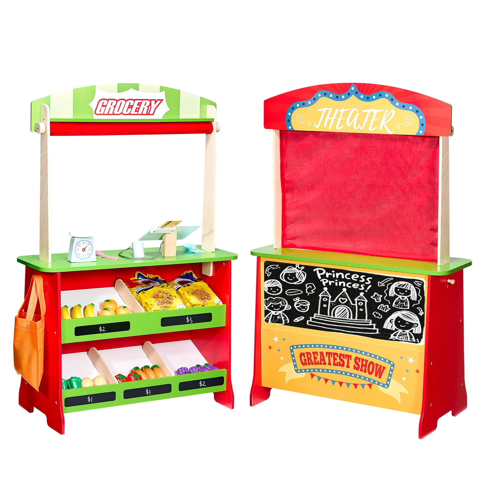 Click here for Vevor Wooden Puppet Theater 2-In-1 Reversible Play... prices