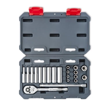 Crescent Assorted in. x 1/4 in. drive Metric and SAE 6 Point Socket ...