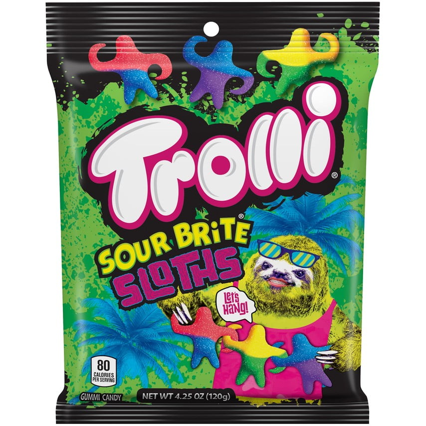Trolli, Sour Brite Sloths Gummy Candy, 4.25 Oz - Walmart.com - Walmart.com