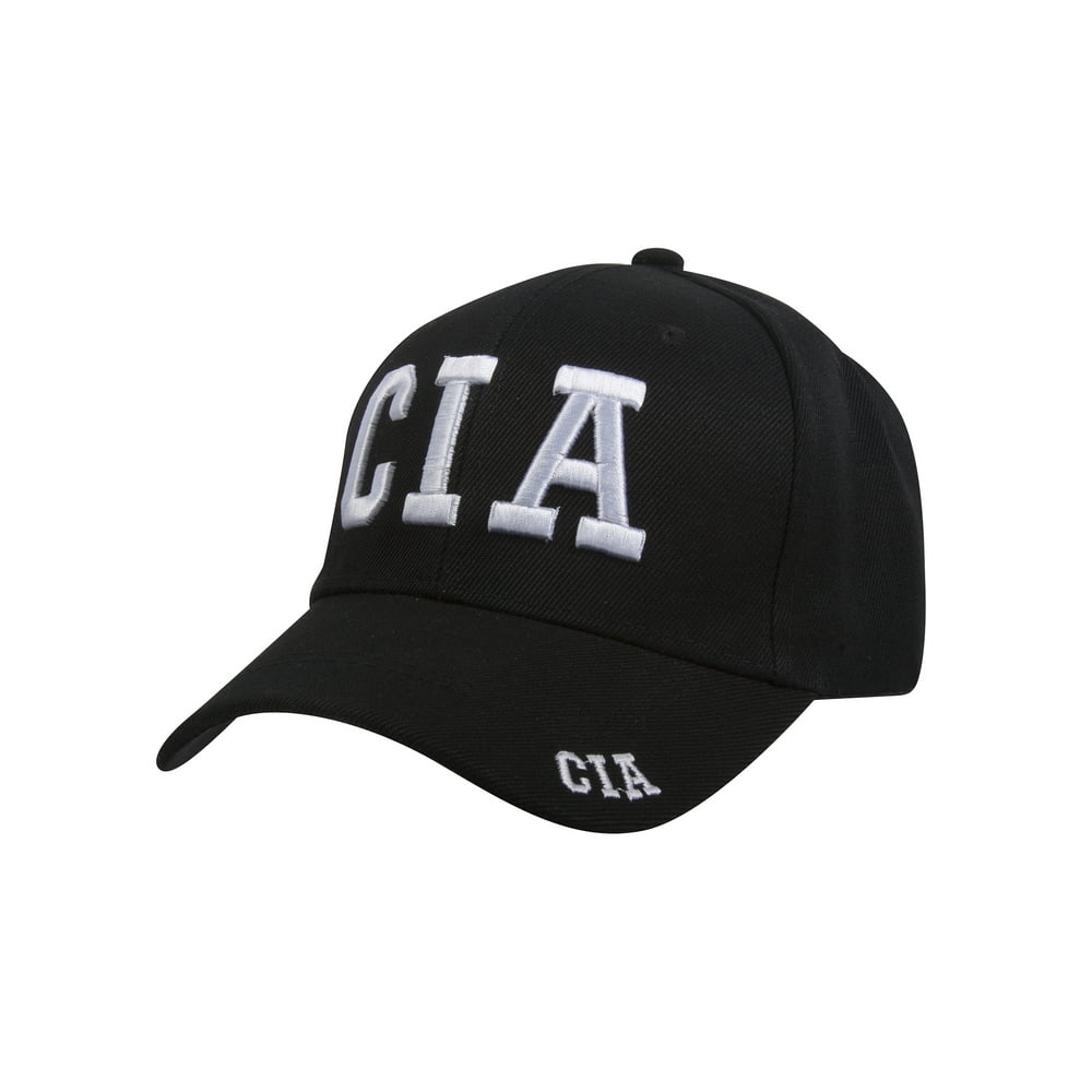 Law Enforcement - Basic CIA Text Style Military Hat - Black - Walmart ...