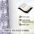 Bichon Frise and Cherry Blossom Blackout Curtains,Triple Weaved Fabric ...