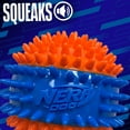 Nerf Dog Squeaky Dental Spike Ball Dog Toy, Orange/Blue, 2.7 inch ...
