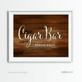Cigar Bar Rustic Wood Wedding Party Signs - Walmart.com