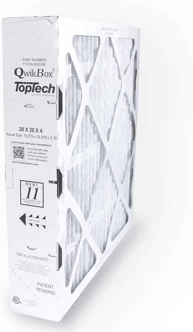 TT-FM-2020 TopTech Air Filter 20x20x4 MERV 11 (Unassembled) - Walmart.com