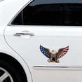 Patriotic Eagle Car Emblem Metal USA Flag Badge Adhesive Auto Decal for ...