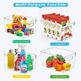 Set of 8 Clear Plastic Storage Bins, 4 Large and 4 Small Stackable ...