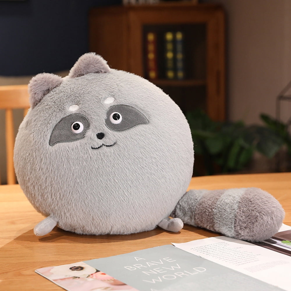 Cartoon Round Animals Plush Pillow Stuffed Toy Soft Comfortable Skin ...