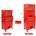 3-tier Rolling Tool Chest, 3-IN-1 Tool Box & Cabinet Large Capacity with 6 Drawers Rolling Tool ...