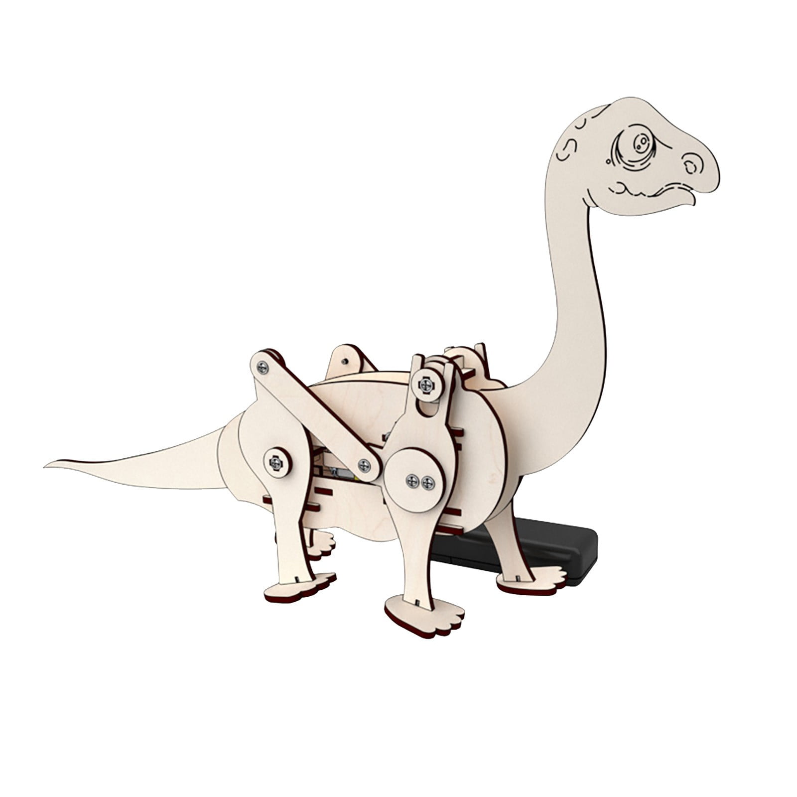 Hearth & Gear Wooden Tech Brachiosaurus Animatronic Dinosaur For Kids ...