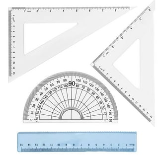 Uxcell Ruler Set 8piece 15cm Soft Straight Ruler Protractor Triangle ...